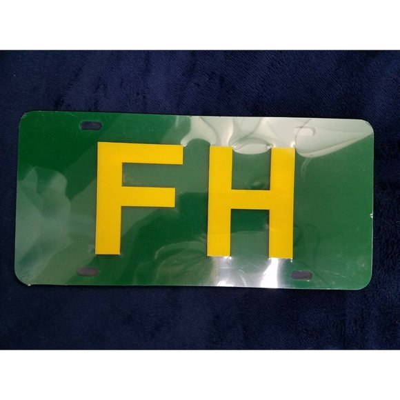 Other | Fh Sorority Fraternity License Plate Frame College Green Yellow ...